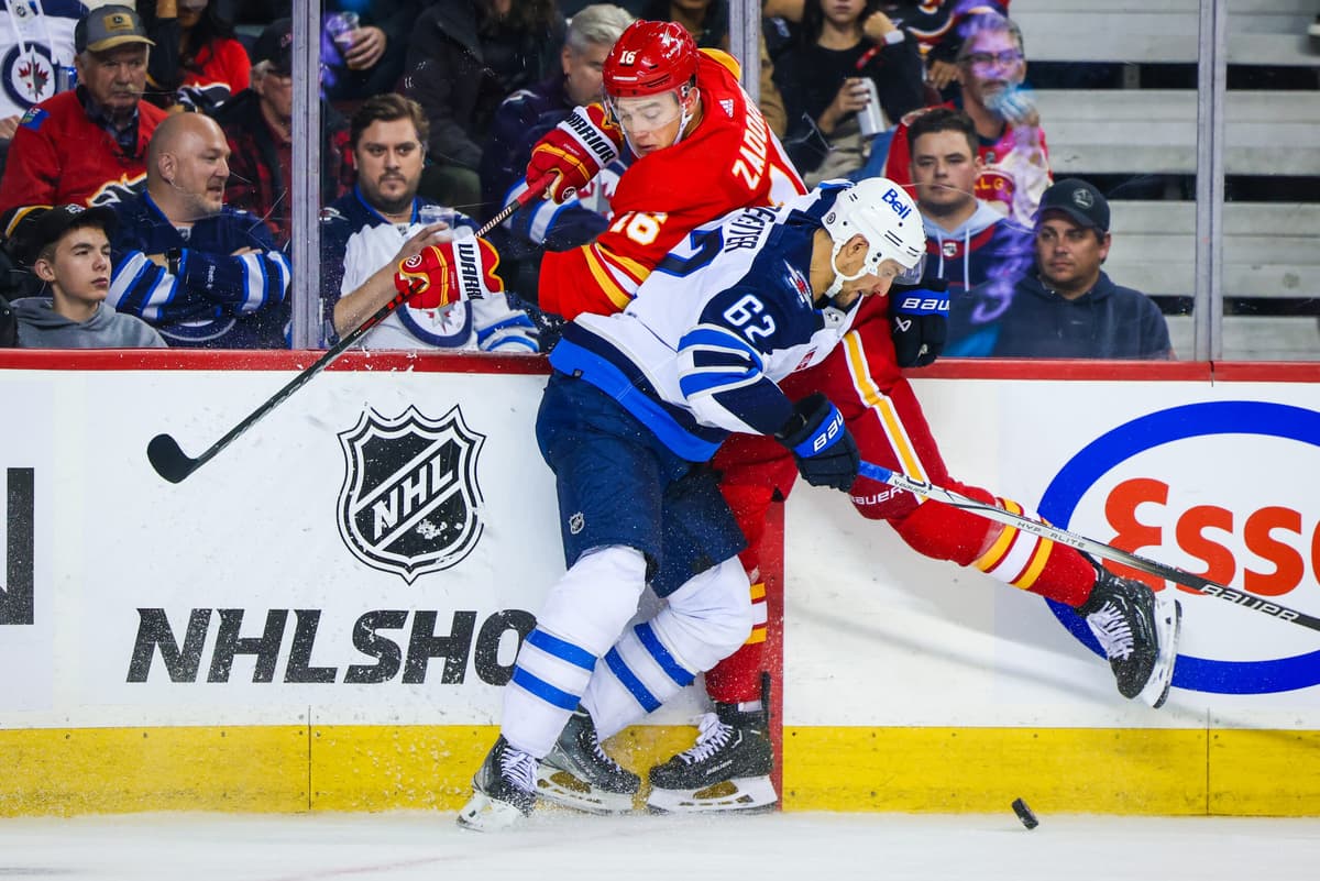 Jets fall 5-3 to Flames