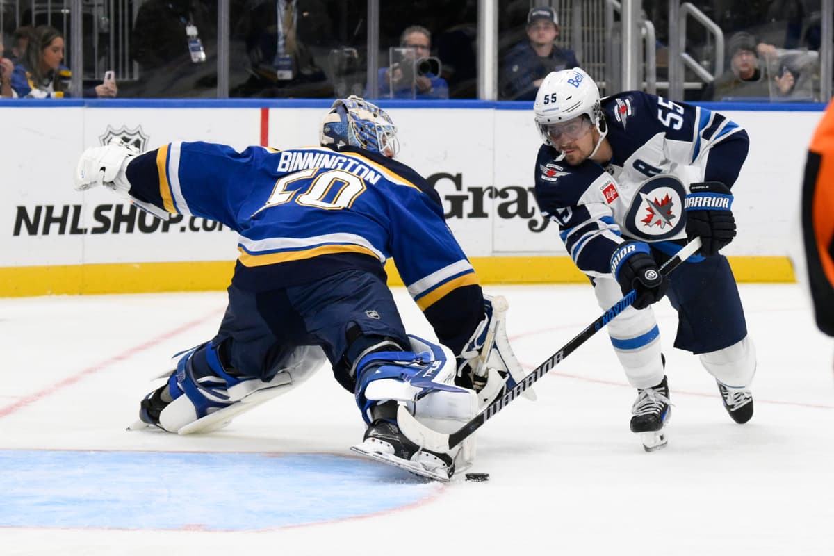 Brad Lambert makes season debut Winnipeg Jets vs. St. Louis Blues
